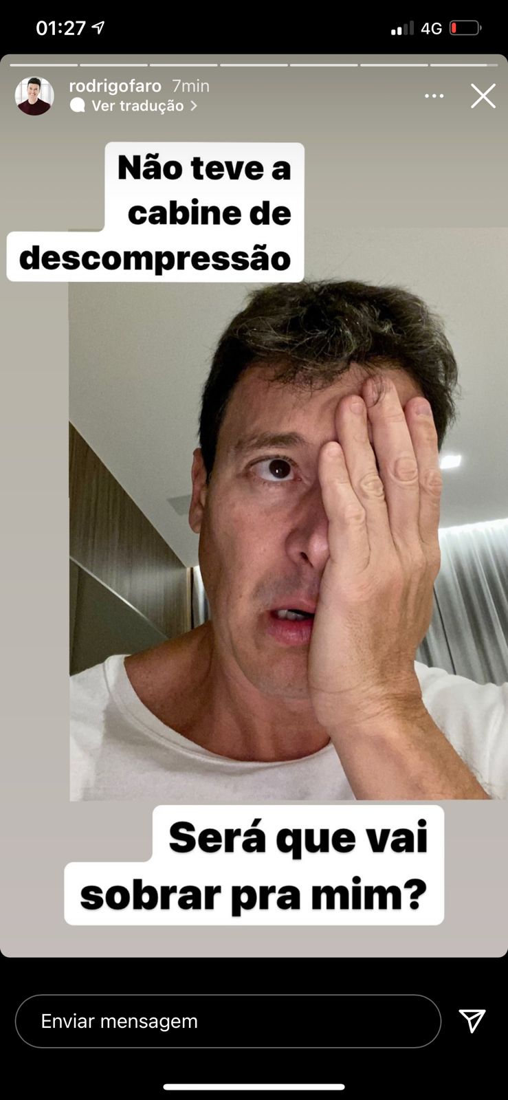 Rodrigo Faro arranca a roupa e surge nu em rede nacional: “Que isso”