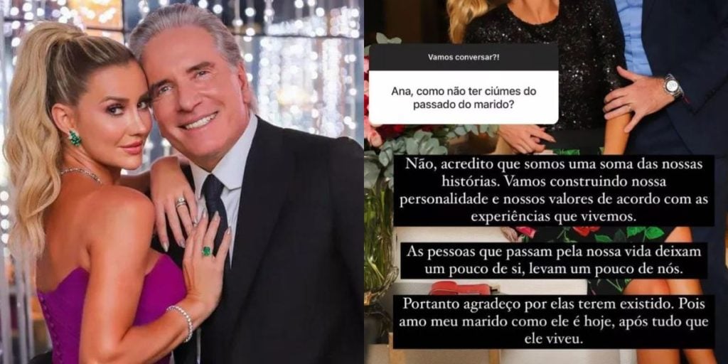 Esposa de Roberto Justus fala de exs do marido Ticiane e Galisteu