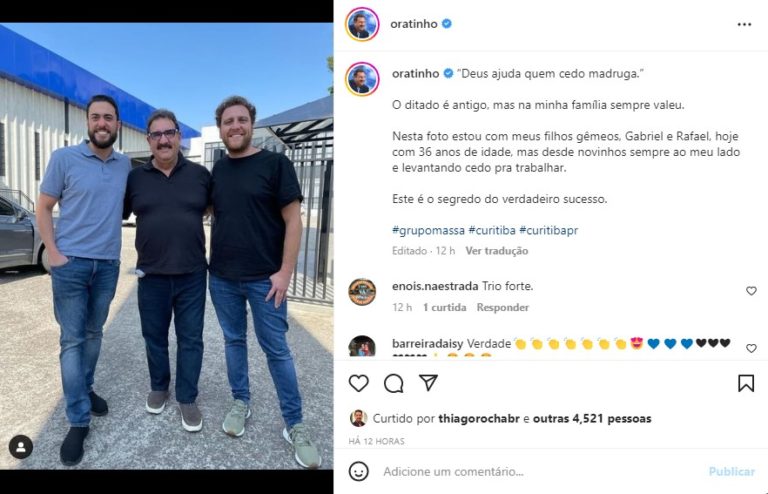 Ratinho surge com seus filhos gêmeos e intriga fãs com foto