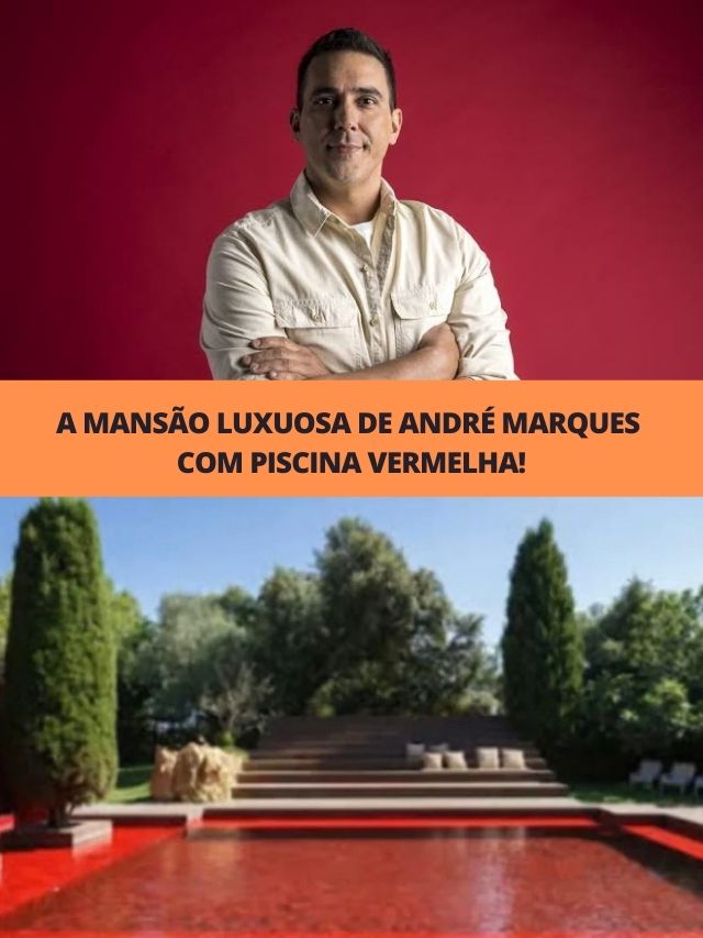 A mansão luxuosa de André Marques com piscina vermelha! - TV Foco