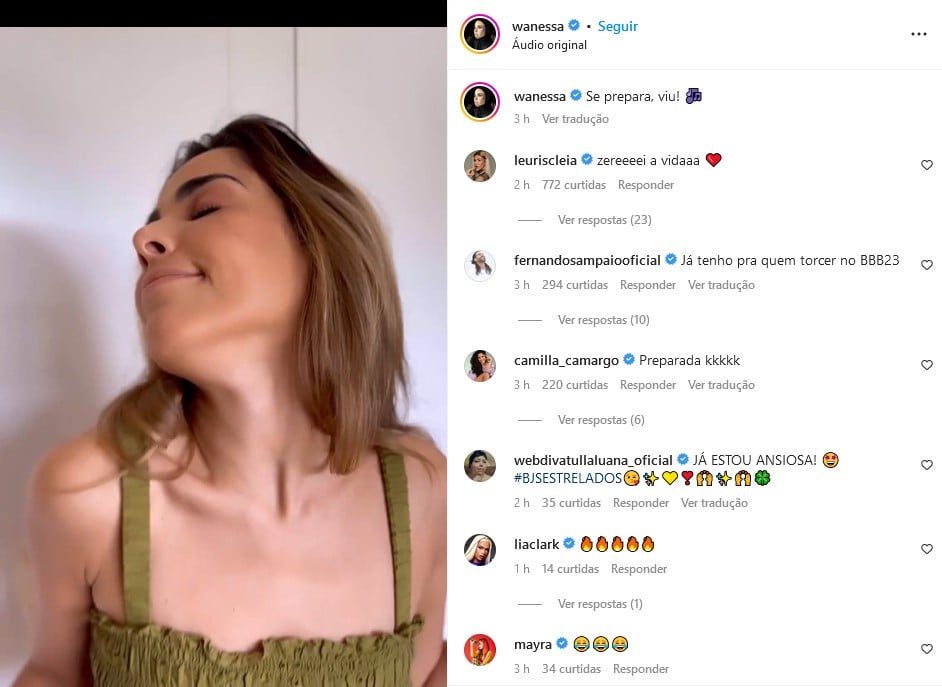 Wanessa faz publicação que aponta a sua ida para o BBB23