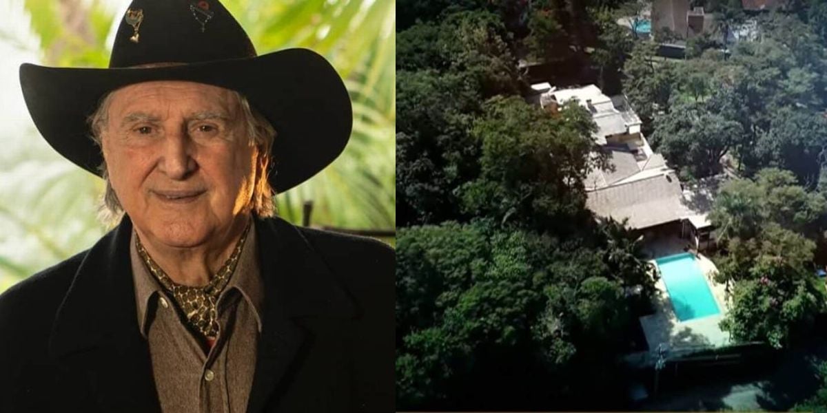 Na mata, com piscina enorme e adega: a mansão Sérgio Reis