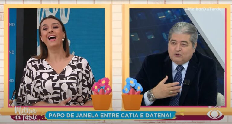 Catia Fonseca leva patada de Datena e retruca: “Não é resposta”
